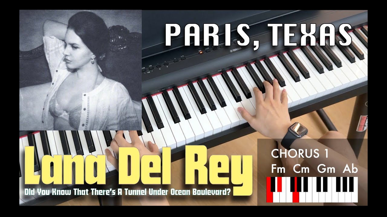 Piano Chords: Paris, Texas - Lana Del Rey (feat. SYML) - YouTube