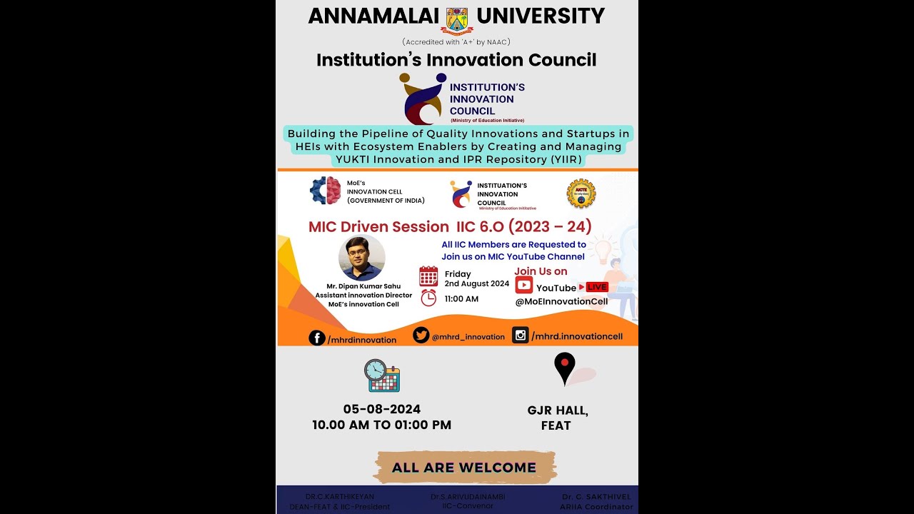 MIC - Creating and Managing YUKTI Innovation and IPR Repository (YIIR ...