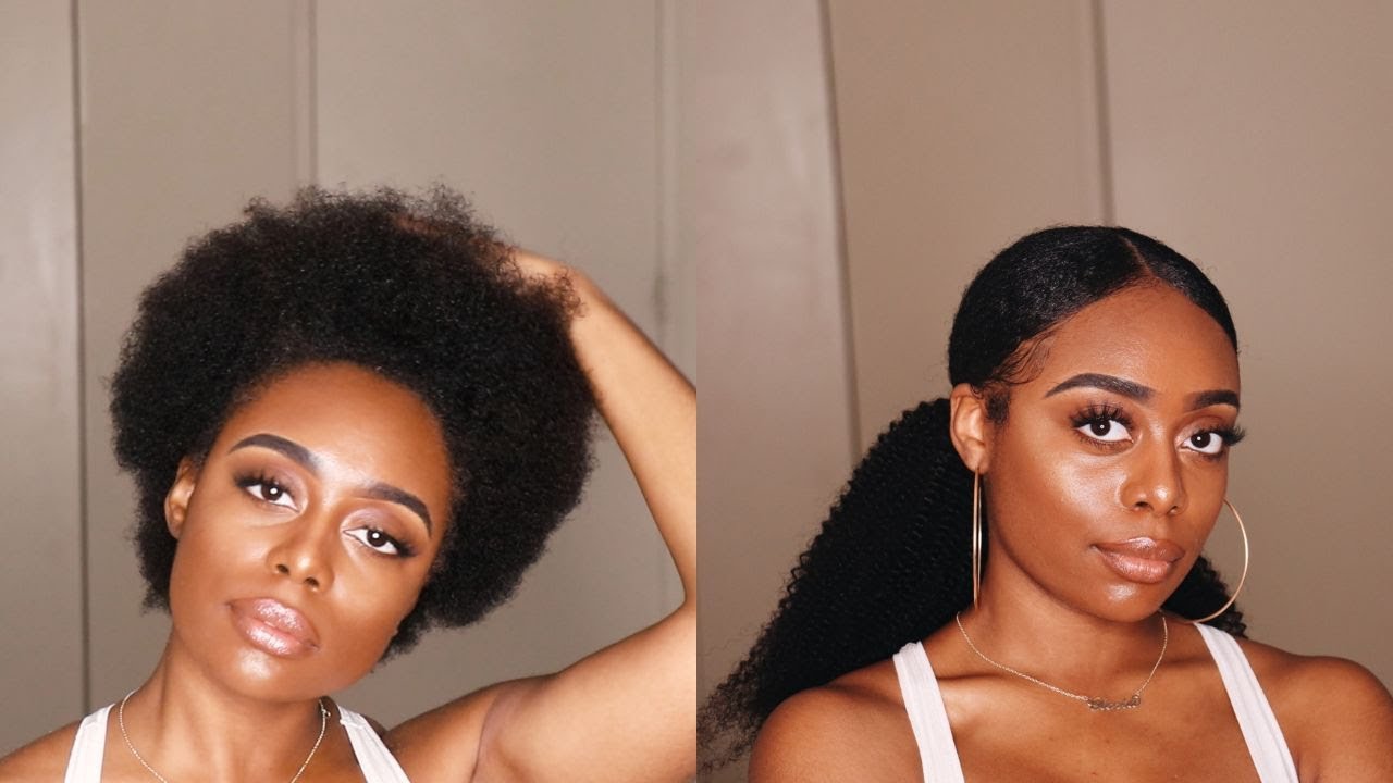How To DrawString Ponytail On Short Natural 4b 4c Hair YouTube how-to-drawstring-ponytail-on-short-natural-4b-4c-hair-youtube