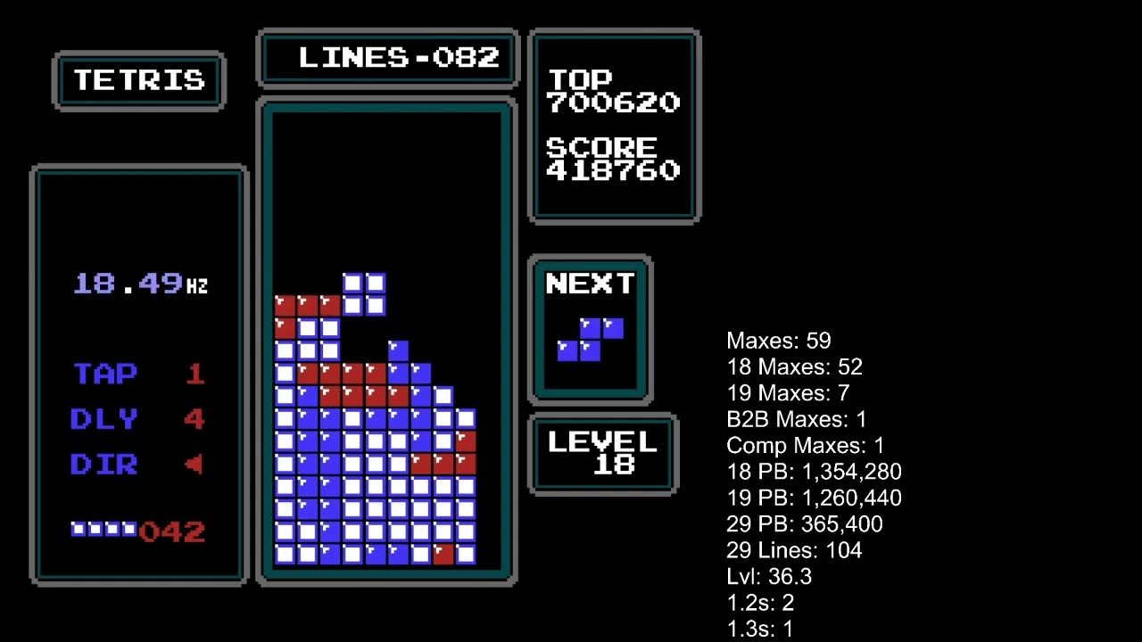 Nes Tetris roll pb - 767,060 - YouTube