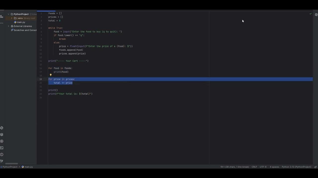 Python Shopping Cart - YouTube