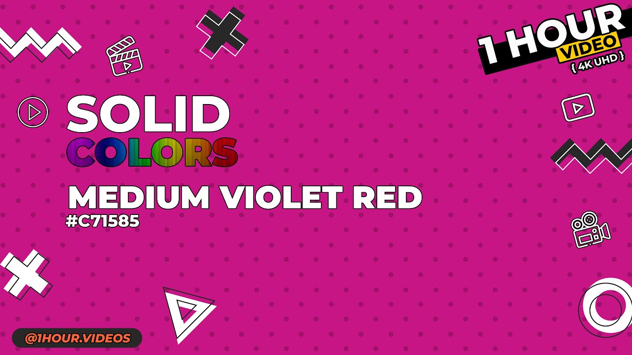 Medium Violet Red #C71585 - No Audio - 1 Hour - 4k - Chromotherapy ...