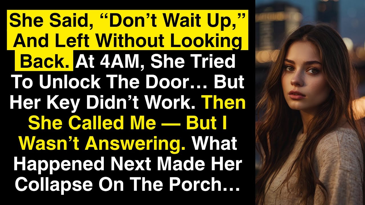 She Said, “Don’t Wait Up”—So I Didn’t. And Changed the Locks Instead ...