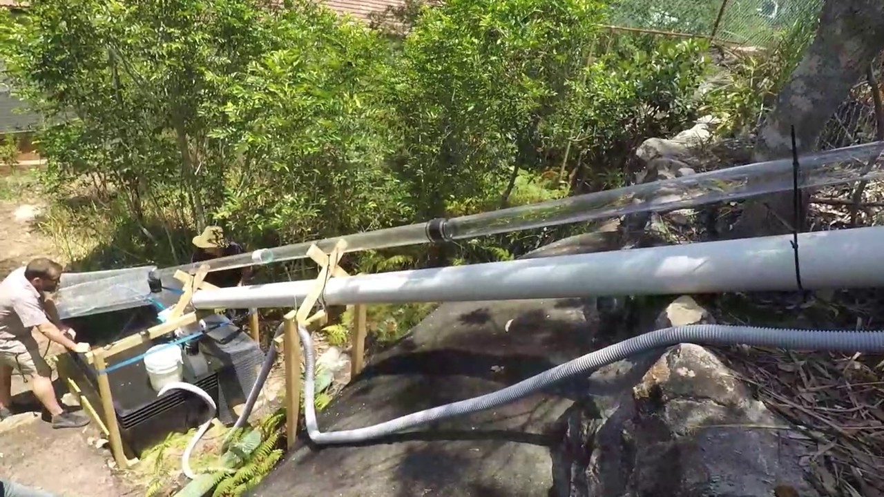 2020 UNSW Tube Fishway in operation - YouTube