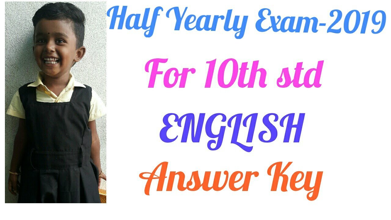 10th Std English Half Yearly Exam Official Answer Key 2019 YouTube 10th-std-english-half-yearly-exam-official-answer-key-2019-youtube