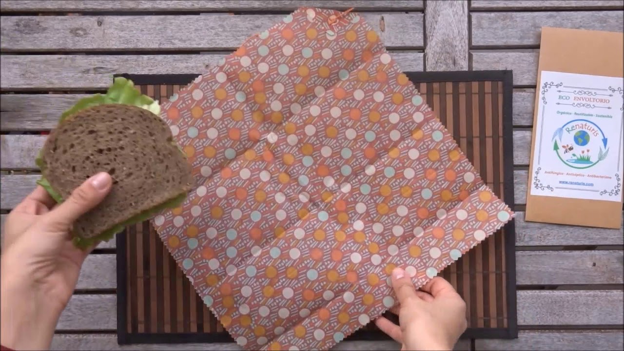 Cómo usar el Eco Envoltorio Sándwich Renaturis / Bienenwachstuch / Food ...