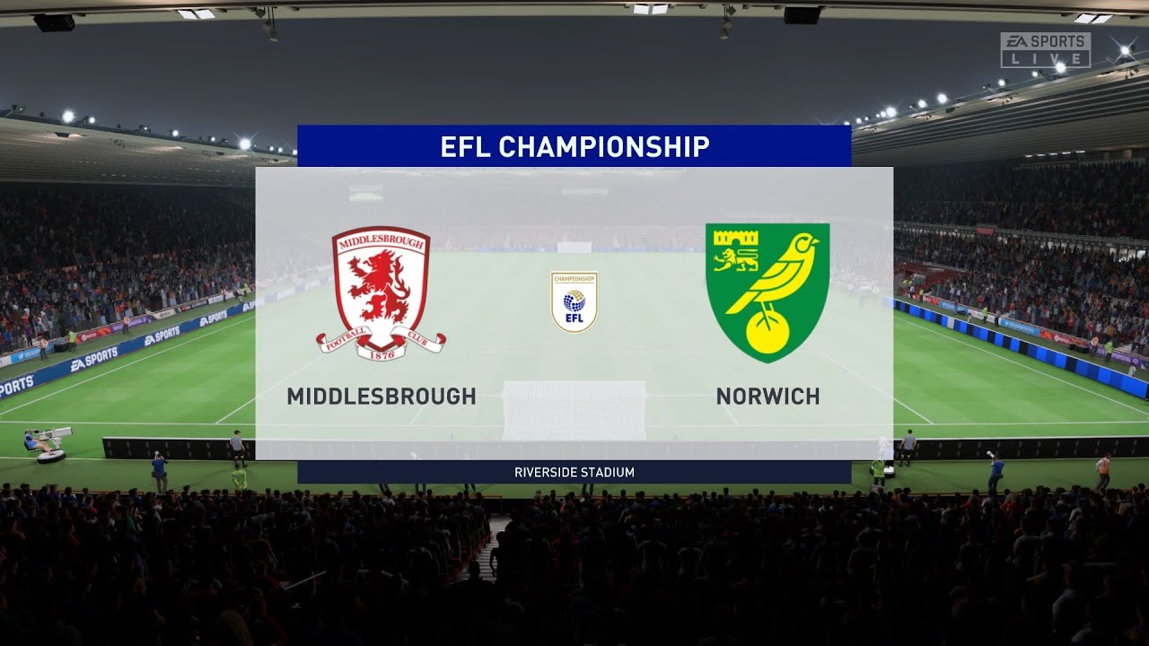 Middlesbrough vs Norwich City (14/04/2023) EFL Championship FIFA 23 ...