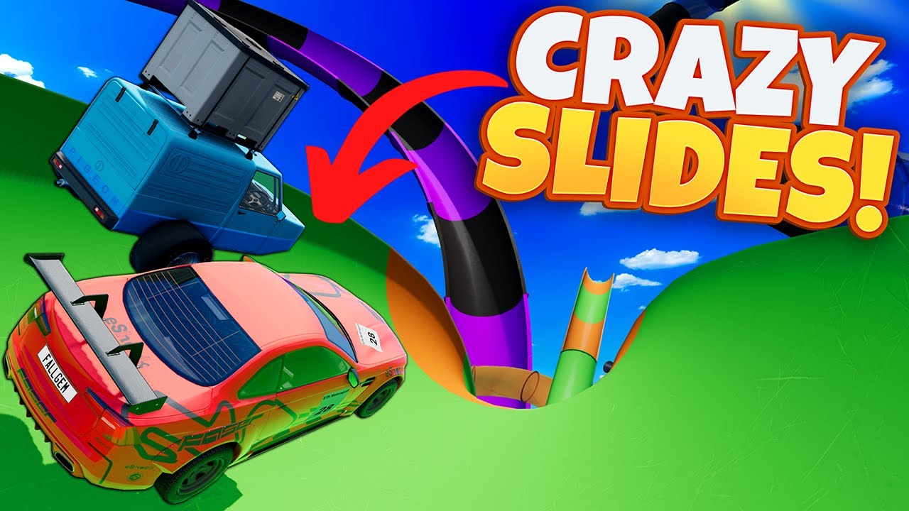 We Crashed RANDOM CARS on CRAZY SLIDES in BeamNG Drive Mods! - YouTube