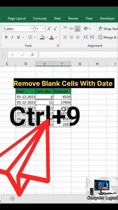 Remove blank cells with Data | Excel tutorial #excel #exceltips #shortvideo #excelshortcuts # ...