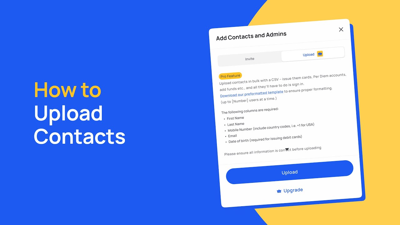 How to Upload Contacts - YouTube