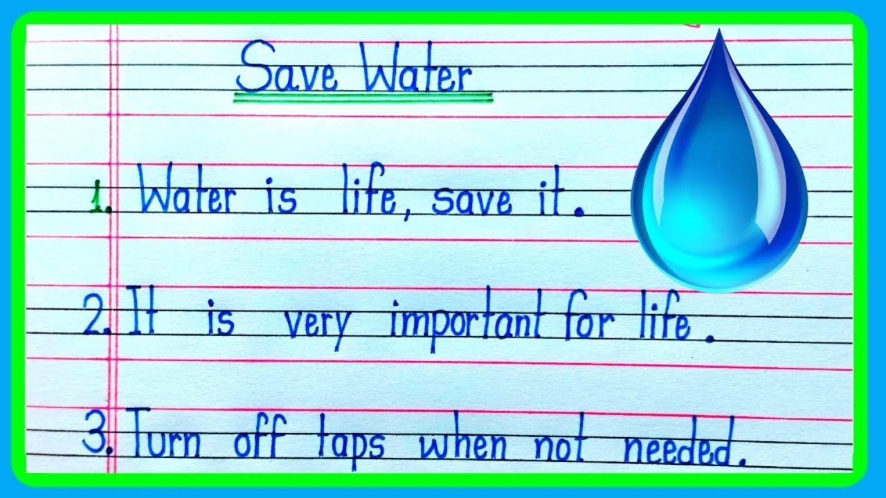 5 lines on save water essay in english |Essay on save water in english ...