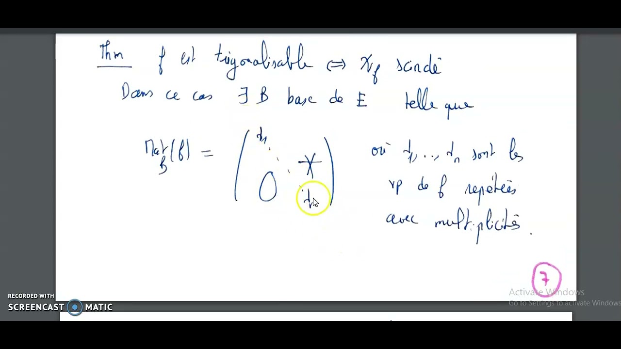 réduction des endomorphismes 4 - YouTube