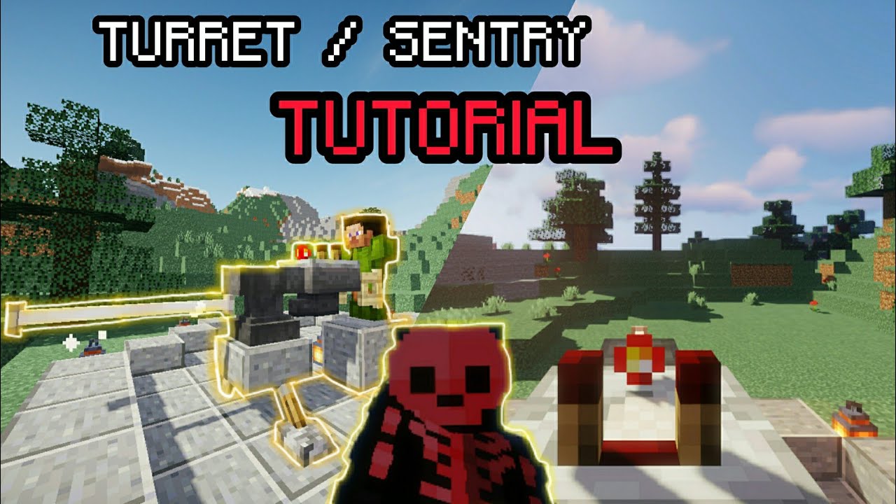 How to make SENTRY / TURRET in Minecraft! - YouTube