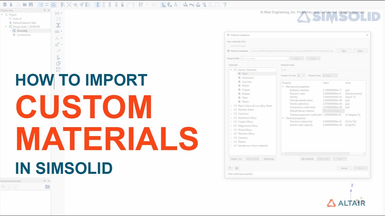 How to Import Custom Materials into SimSolid Using the Material Data ...