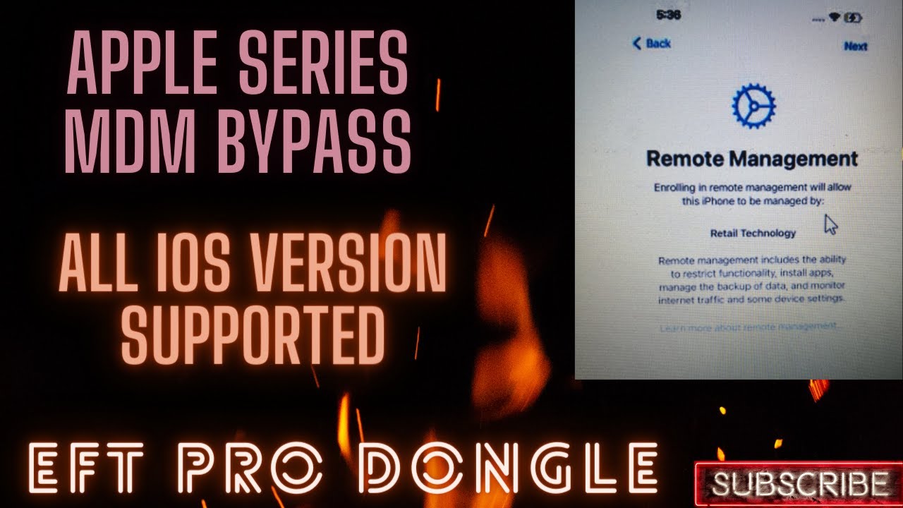 Iphone 13 pro #MDM #RemoteManagement #Bypass & All #IOS Devices With EFT DONGLE...GSM FAST ...