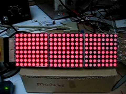 Grayscale LED matrix - YouTube