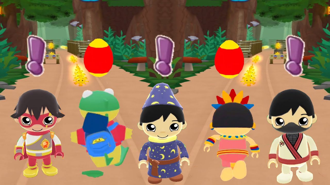 TAG WITH RYAN TIGER NINJA VS KARATE RYAN AND WIZARD RYAN FUNNY EGG ...