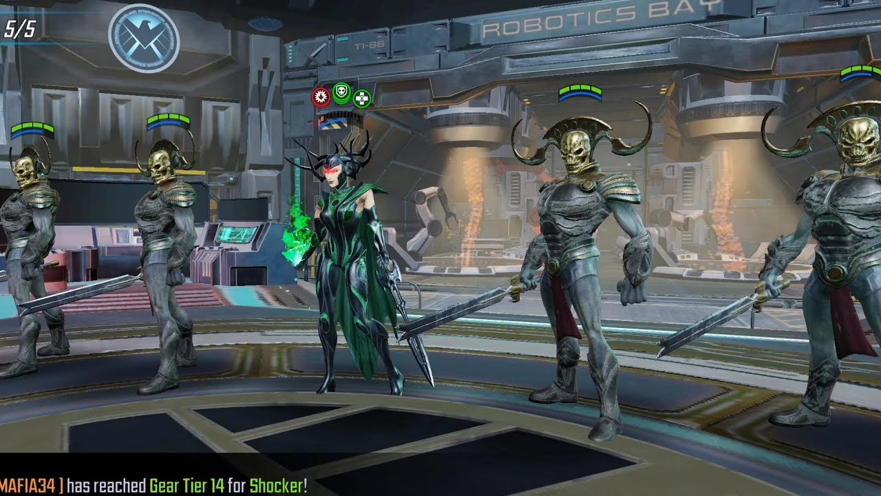 Hela never give up in War defence in #marvelstrikeforce hela and her ...