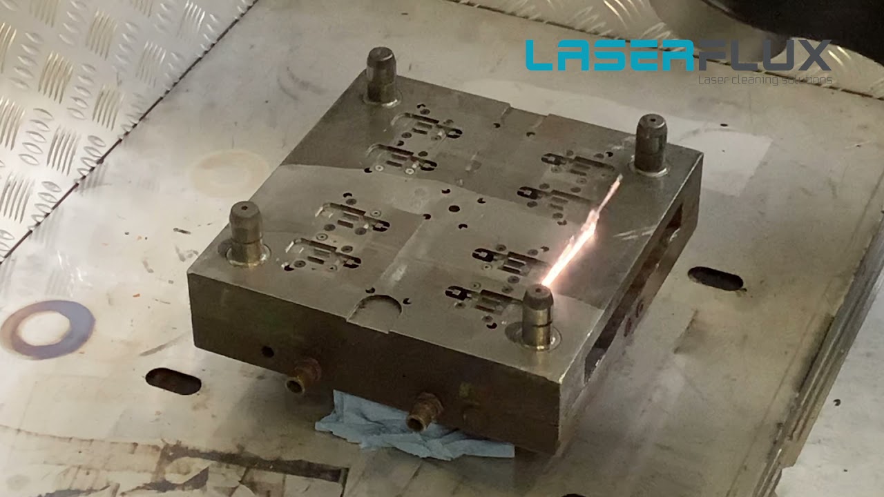 Plastic injection mold laser cleaning - YouTube