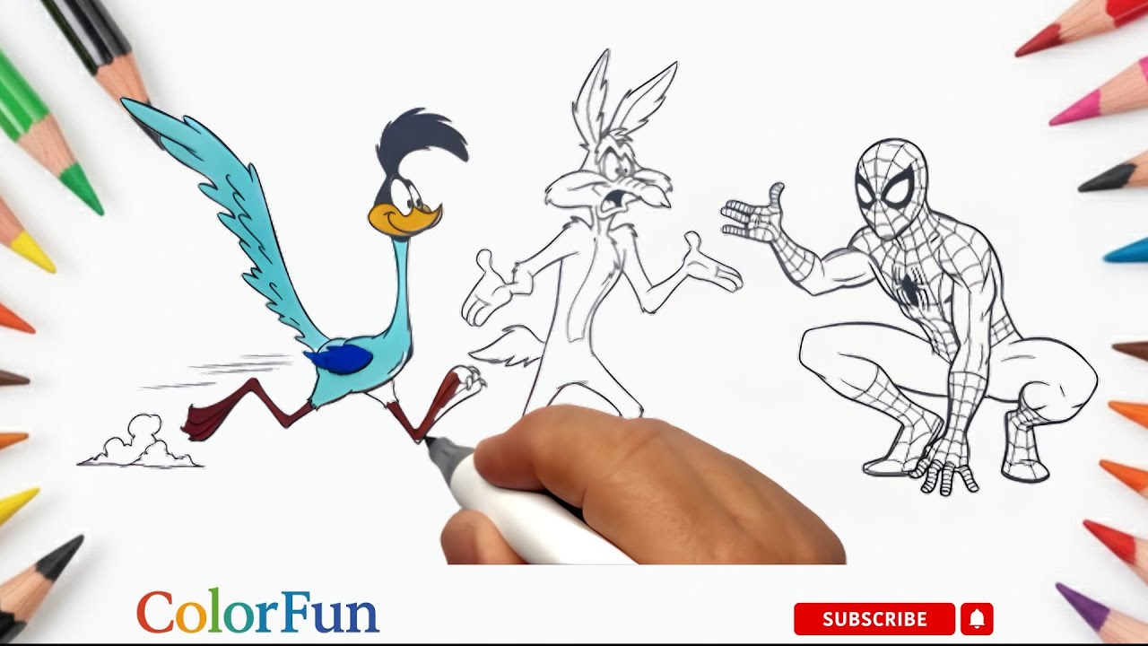 Spiderman and Road Runner TEAM UP to Outsmart Wile E Coyote - YouTube
