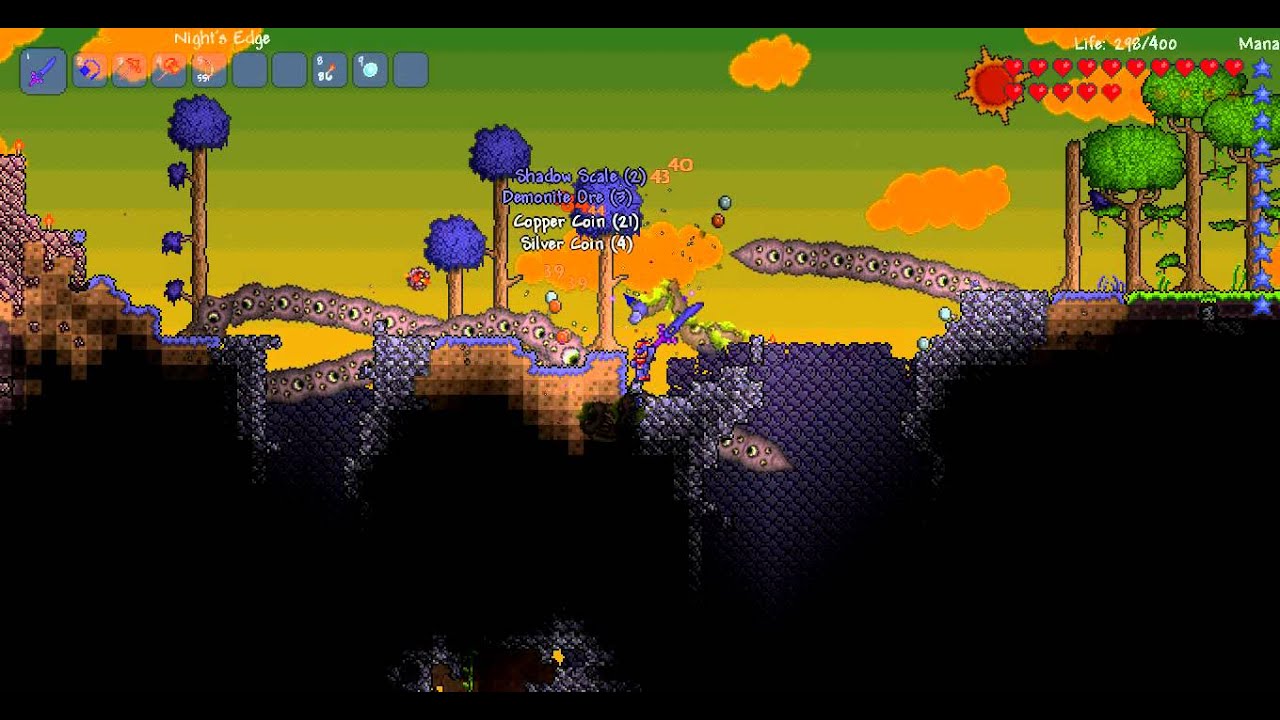 Terraria Boss Eater of Worlds - YouTube