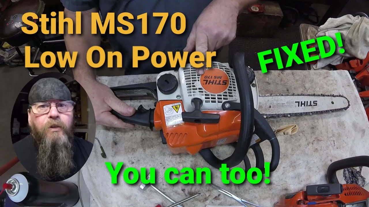 Stihl MS170 Low On Power-Fixed! - YouTube