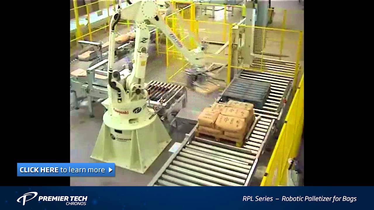 Robotic Bag Palletizer, up to 1800 bags per hour (RPL-1200 Series ...