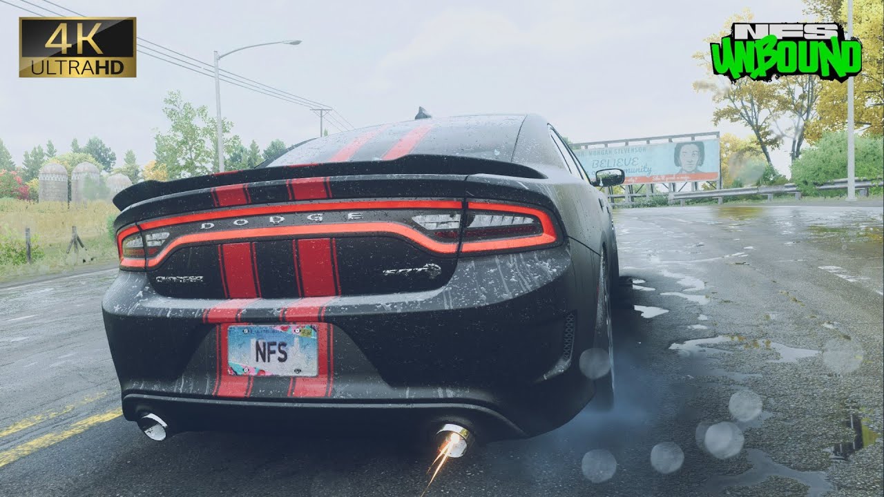 Dodge Charger SRT Hellcat | Flames & Bangs sound!! | NFS Unbound [4K ...
