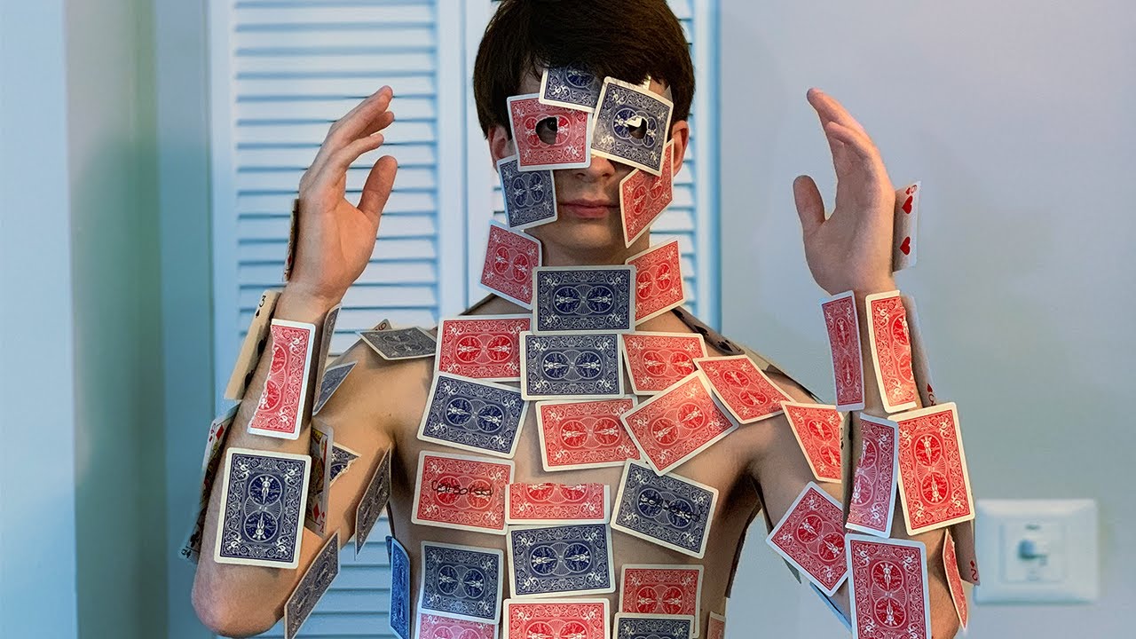I Covered My Entire Body In Playing Cards - YouTube