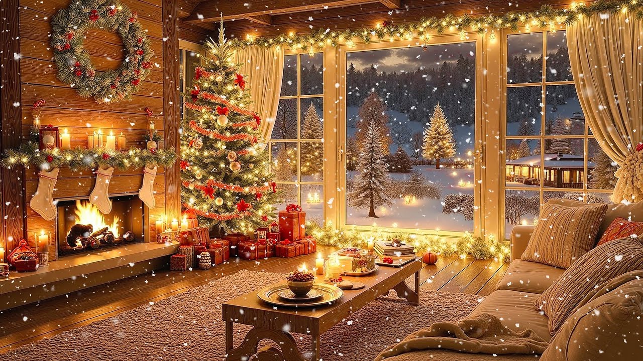 Peaceful Christmas Music for Relaxation 🎄 Cozy Christmas Eve with ...