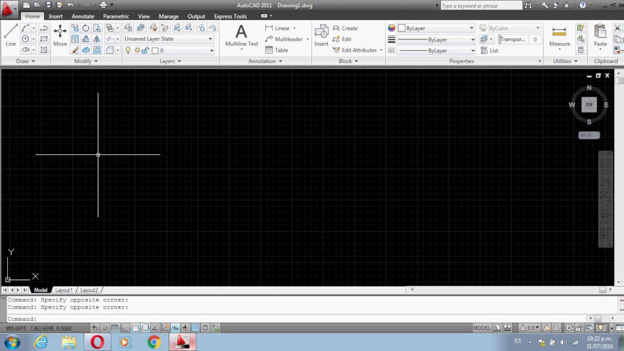 Como usar autocad tutorial 1-Principiantes - YouTube