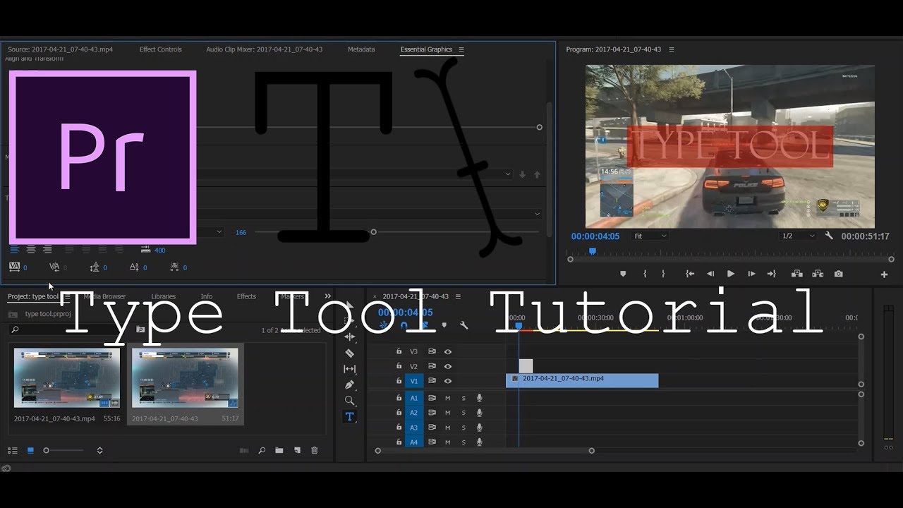 Adobe Type Tool Tutorial and Scrolling Credits - YouTube