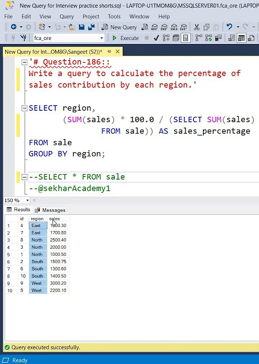 Sql Interview Question 186 Sql Mysql Oracle Interview Shorts 8856