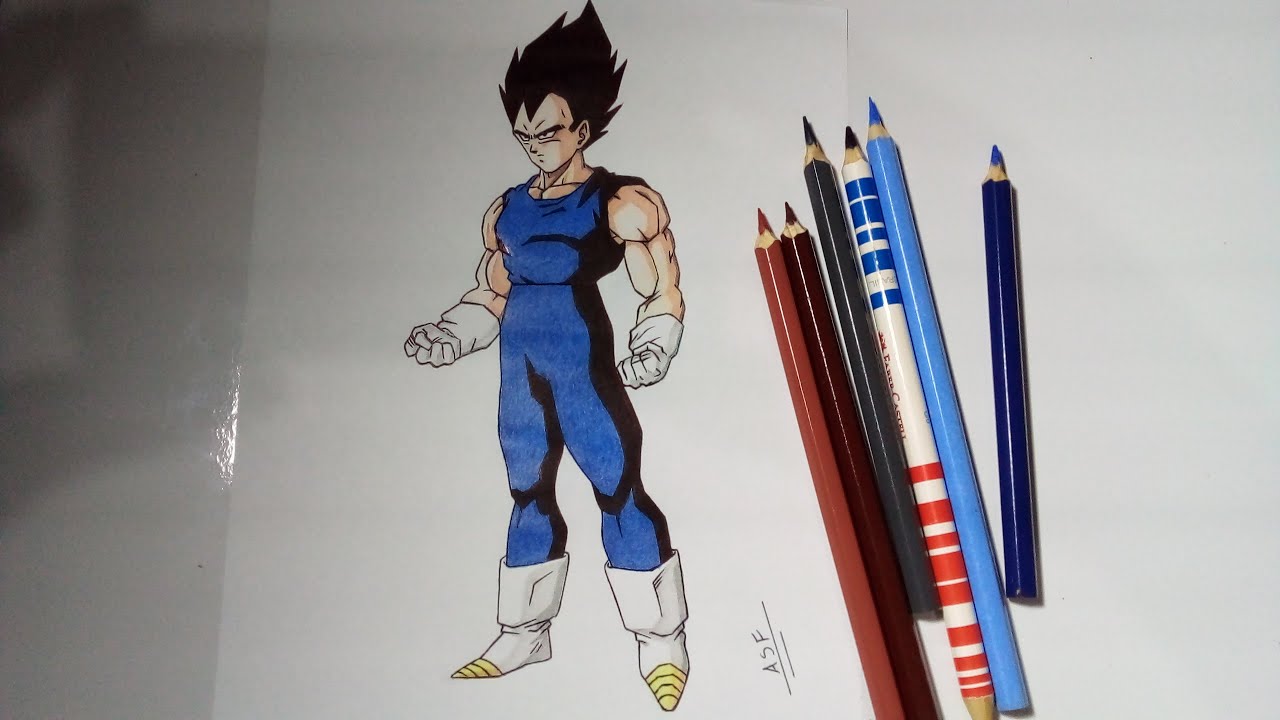 Desenhando Vegeta saga Majin boo #dragonballz - YouTube