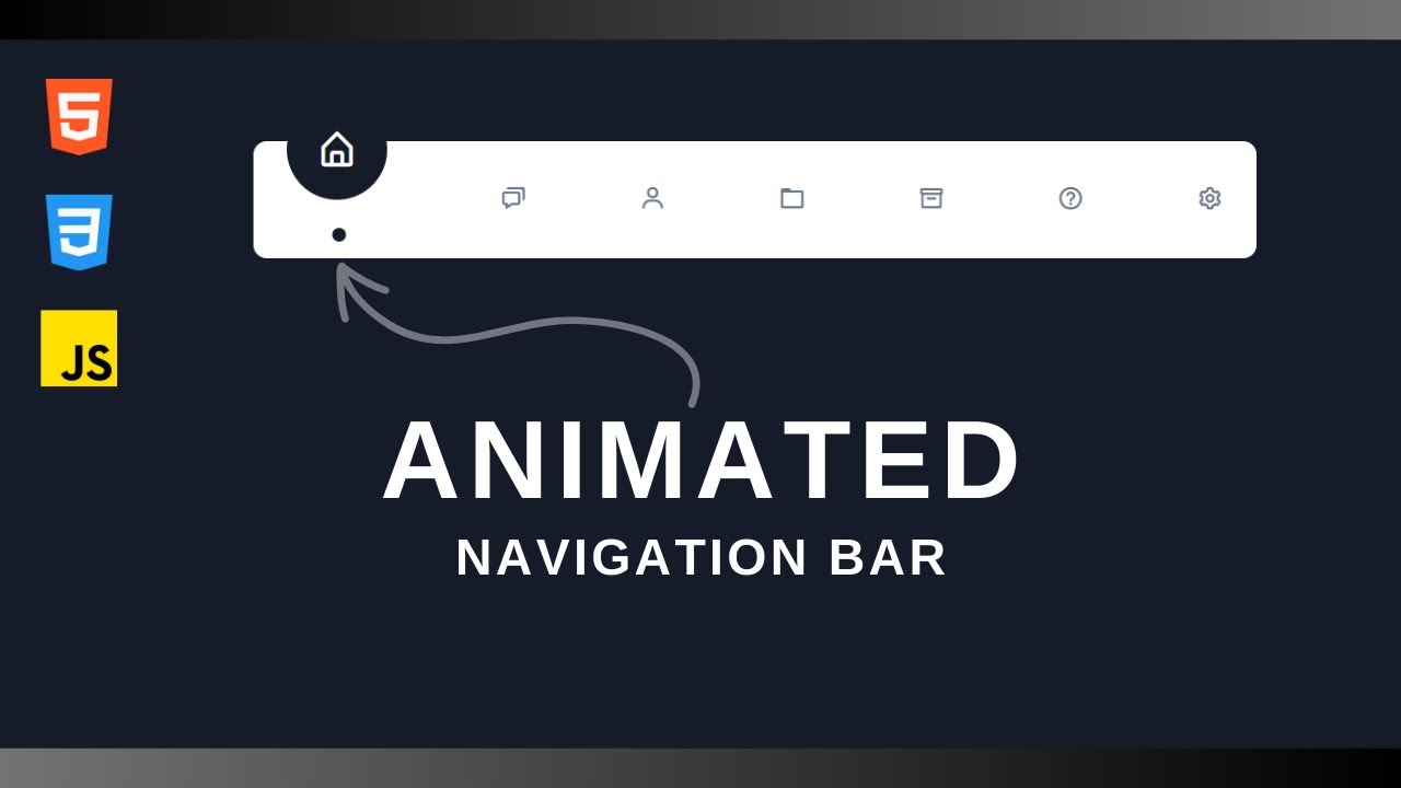 Responsive Animated Navbar Tutorial | HTML, CSS, JavaScript | Navigation Bar with Active ...