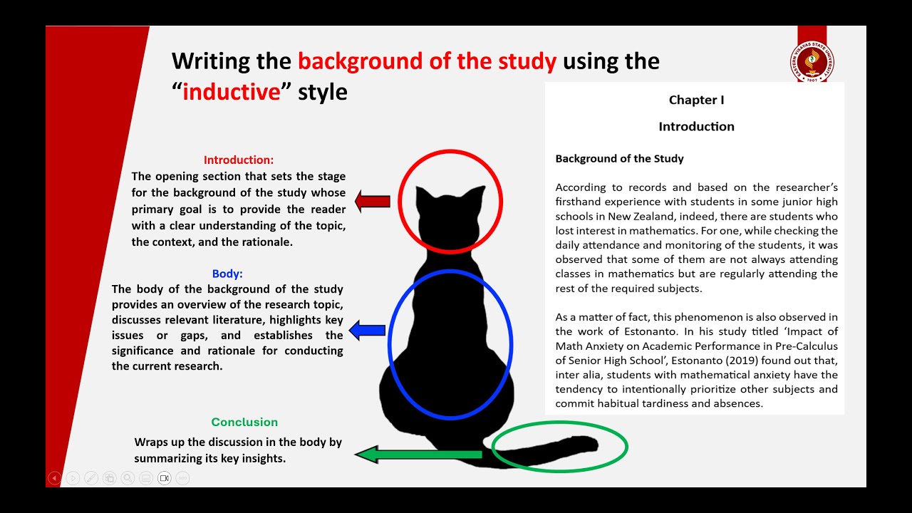 How to Write the Background of the Study – Part 3 (Inductive Style ...