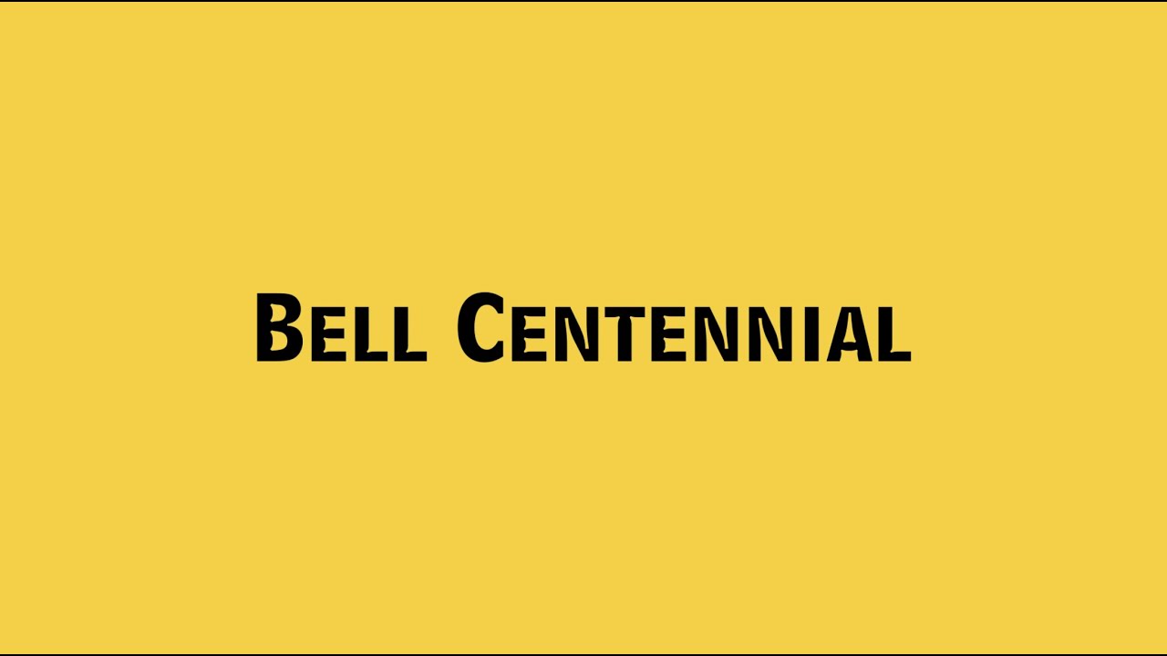 Bell Centennial Typeface Animation - YouTube