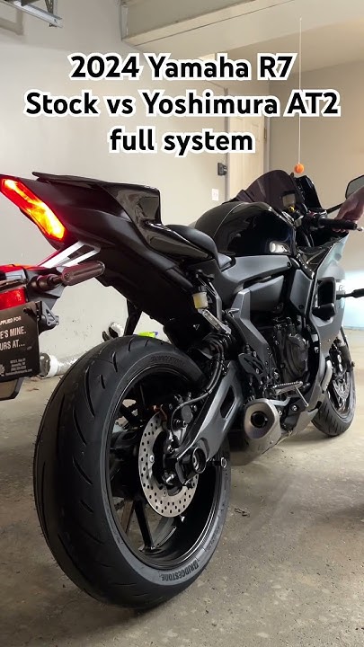 2024 Yamaha R7 stock vs Yoshimura AT2 full system exhaust change sound check #yamahar7 # ...