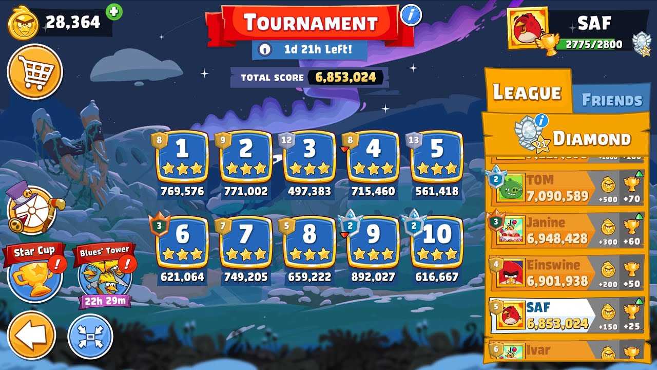 Angry Birds Friends. Tournament (04.12.2023). All levels 3 stars ...