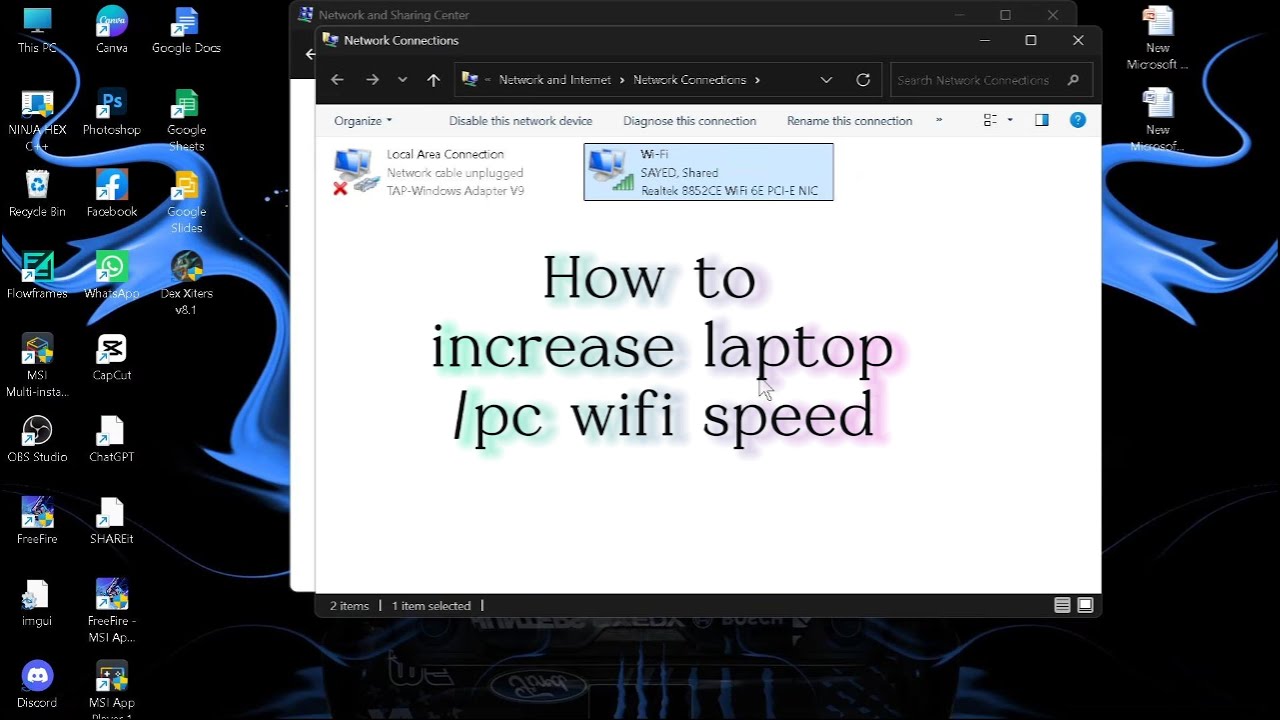 How to increase wifi speed on any pc/laptop in 1 minute - YouTube