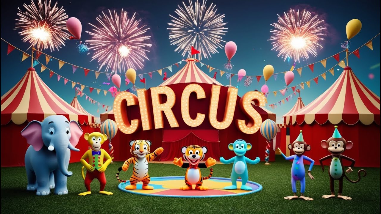 Circus Song - Kids nursery rhymes | Animal Circus | Kids | Learn ...