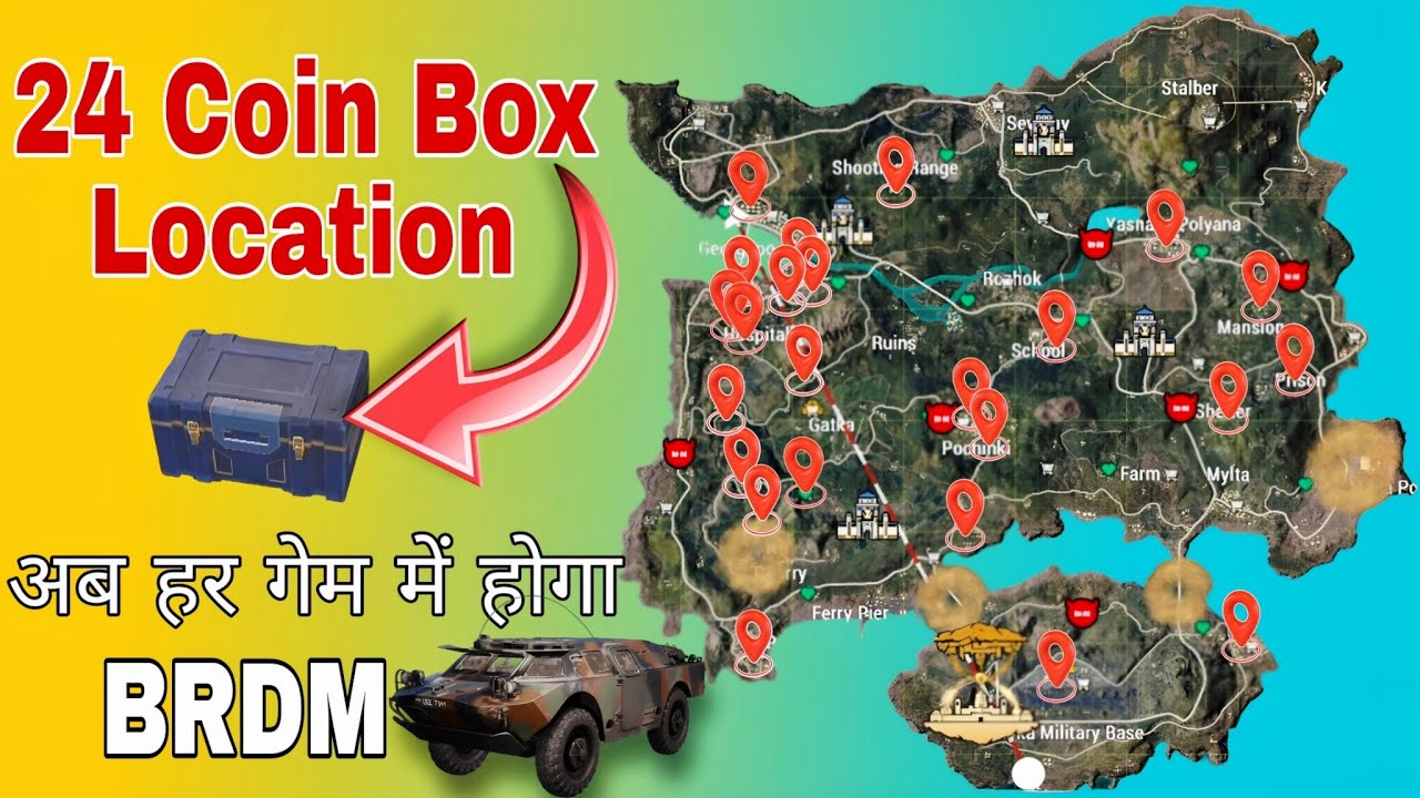 Bgmi Token Box Location || Coin Box Location in Bgmi || Bgmi Main Coin ...
