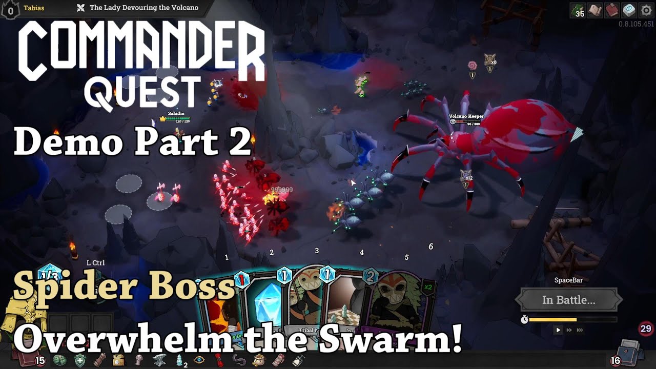 Spider Boss Overwhelm the Swarm! - Let's Try Commander Quest [Demo ...