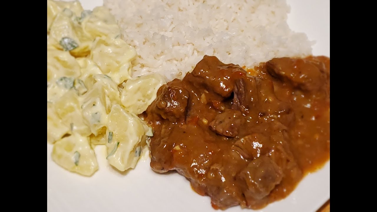 CARNE GUISADA, ENSALADA DE PAPA EN LA INSTANT POT O EN OLLA REGULAR Y ...