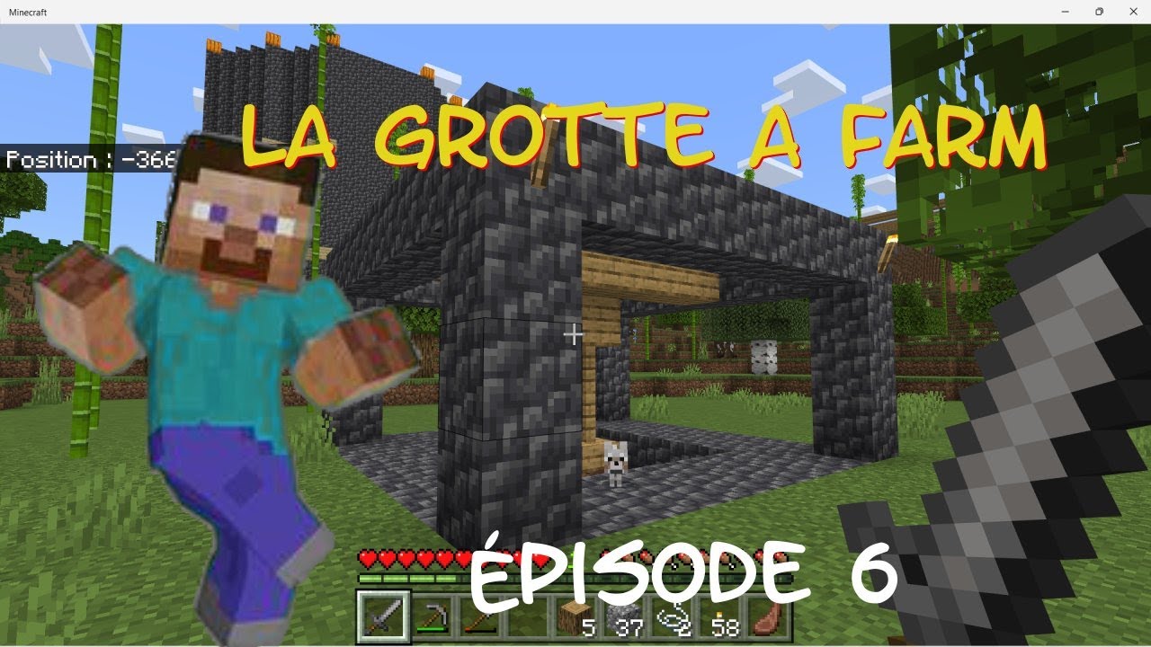 minecraft pc 1 1 8 la grande survie ep 6 la grotte a farm - YouTube
