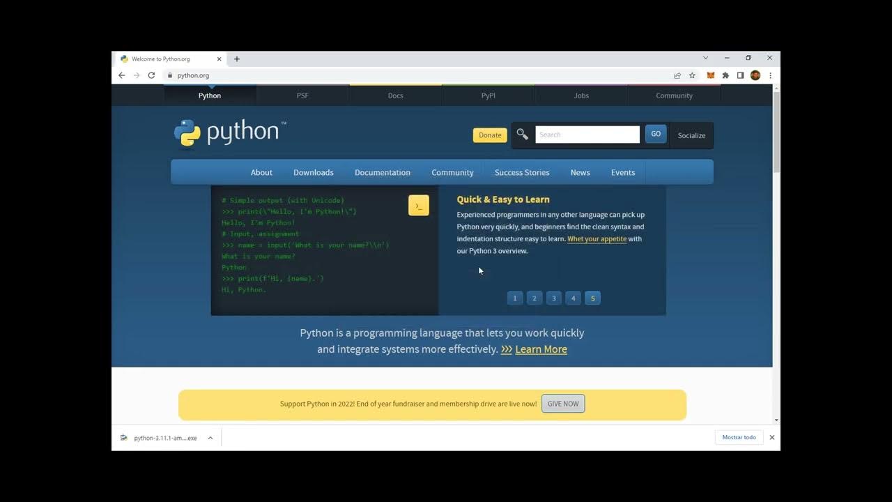 Instalación de Python en Microsoft Windows - YouTube