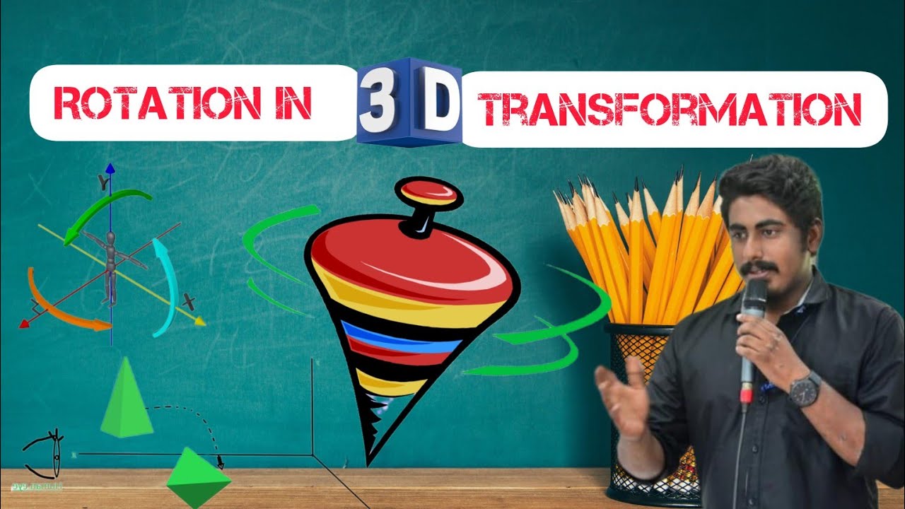 Rotation in 3D transformation computer graphics - YouTube