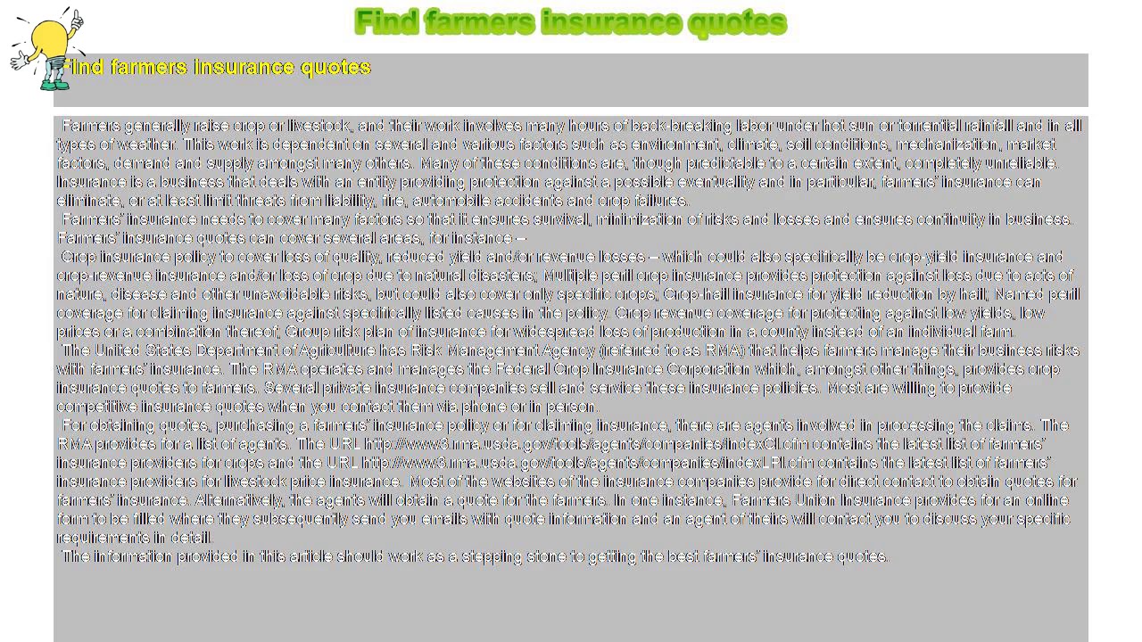 How to : Find farmers insurance quotes - YouTube