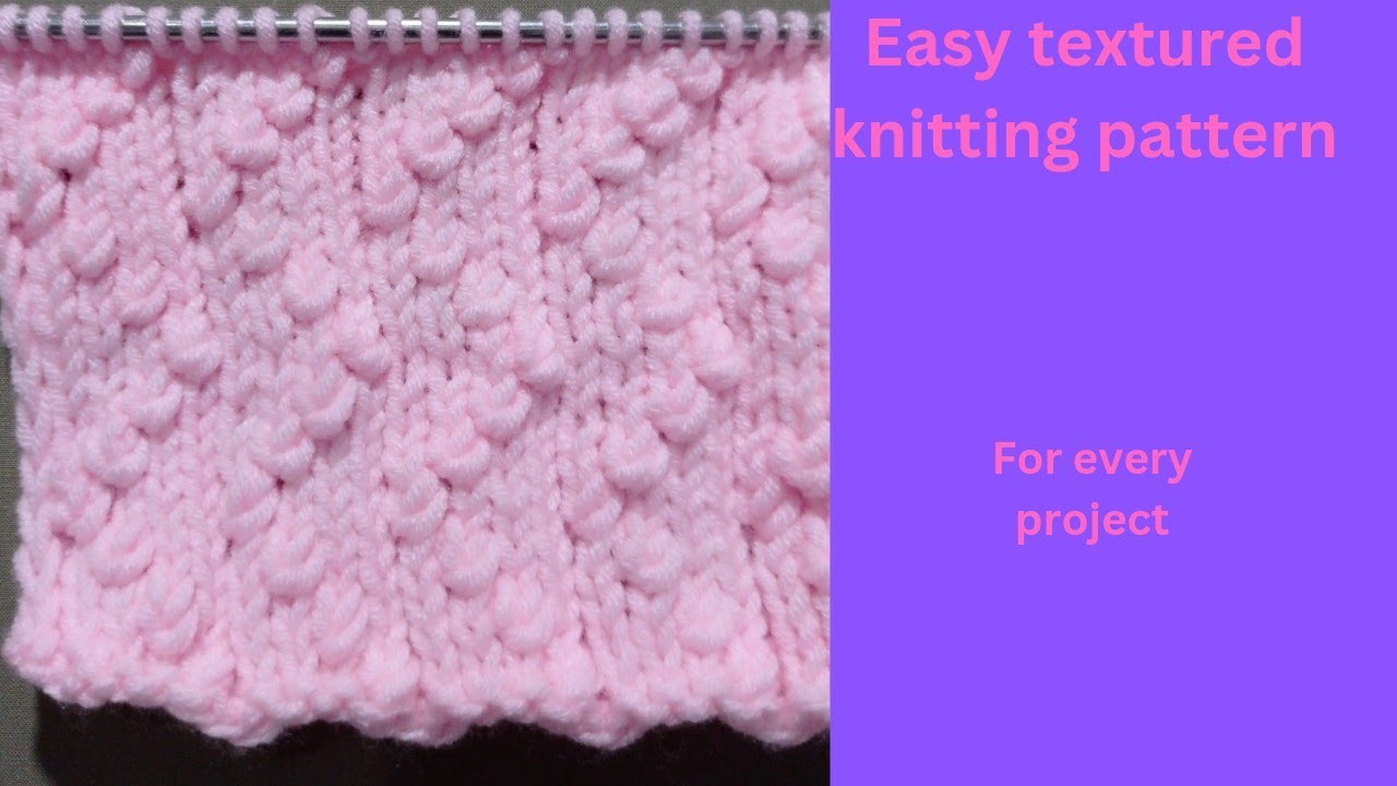 Easy textured knitting pattern - YouTube