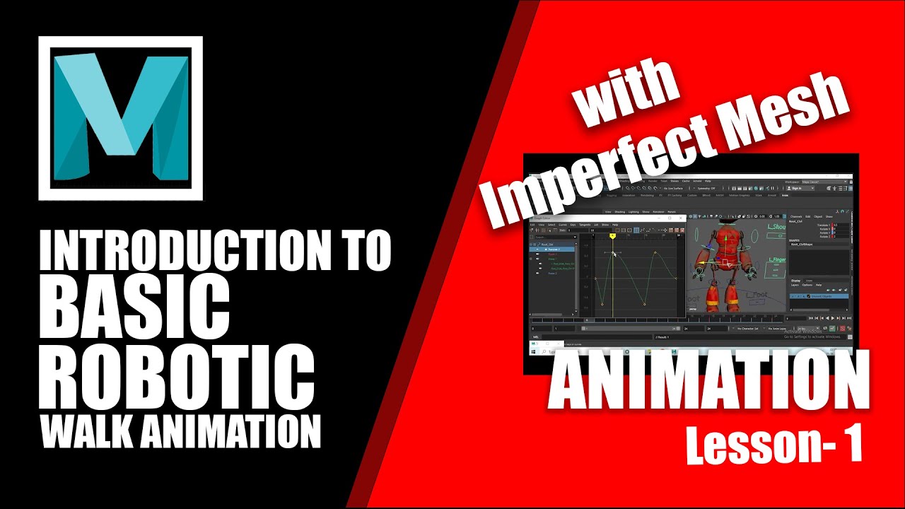 Robot_Walk_Animation_In_Autodesk_Maya_With_Imperfect_Mesh - YouTube